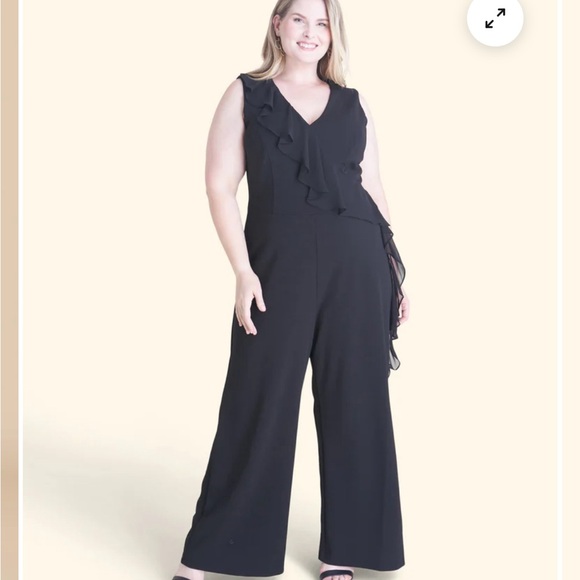 connected apparel | Pants & Jumpsuits | New Sara Black Jumpsuit ...
